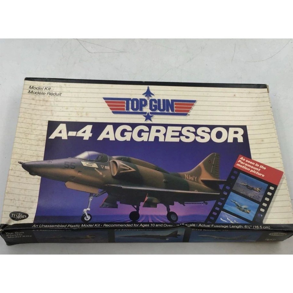 Vintage Testers Top Gun A-4 Aggressor 1:72 Scale Model Kit with Decals ...