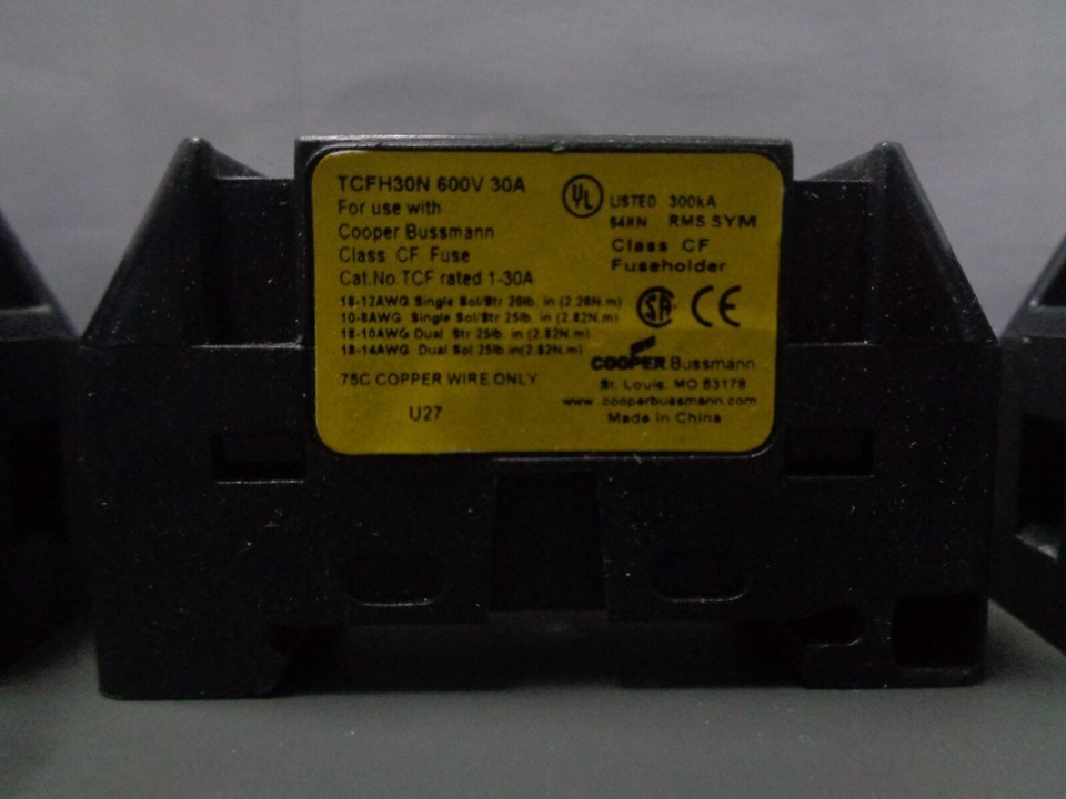 Nice Lot Bussmann TCFH30N Class CF Fuse Holder Block 30 Amps | eBay