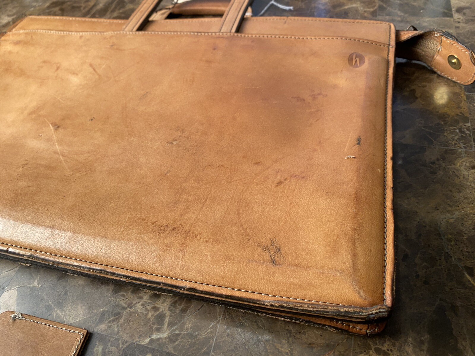 Vintage Hartmann Belting Leather Handle Portfolio Att… - Gem