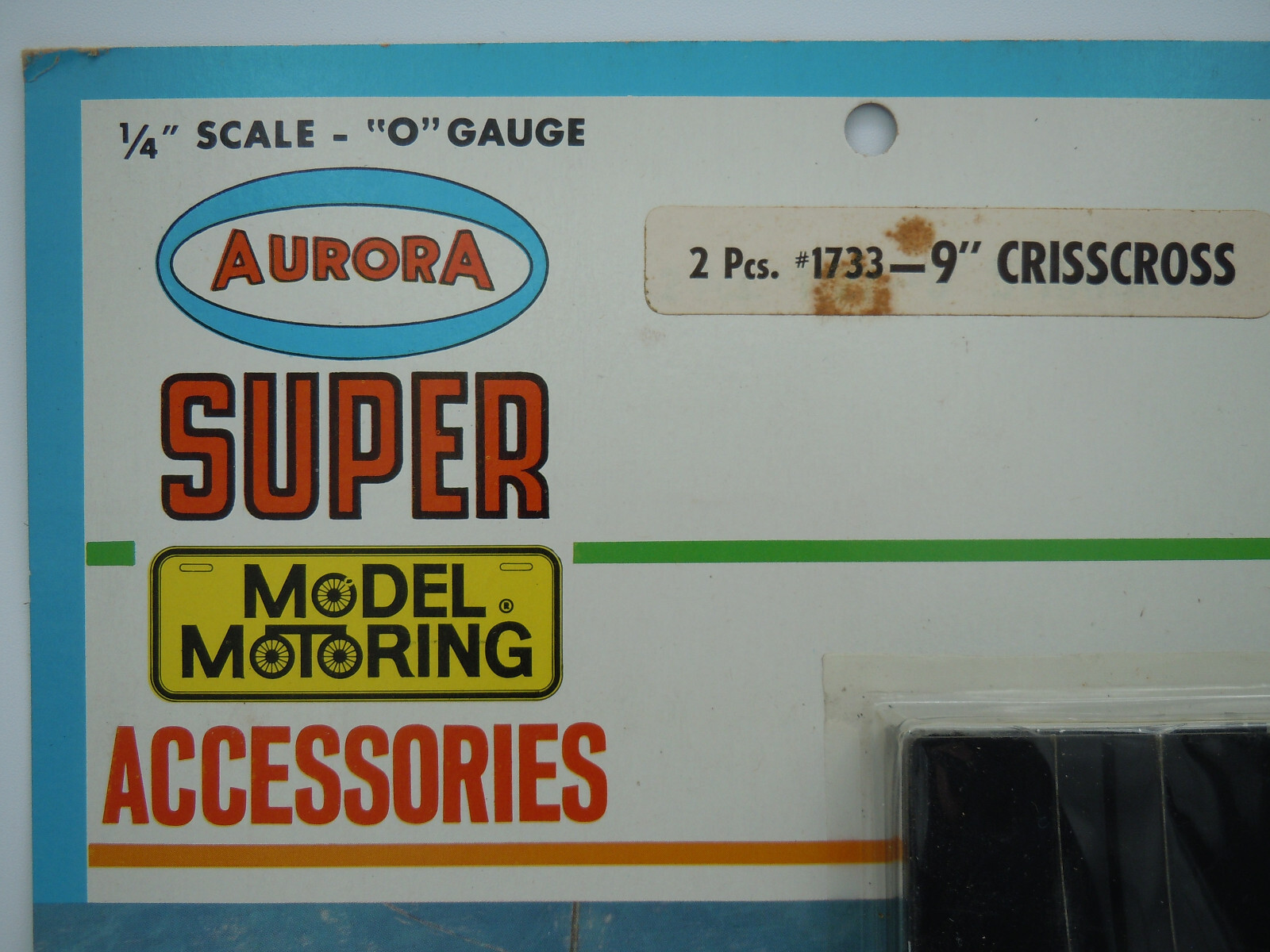 AURORA SUPER MODEL MOTORING O GUAGE WIDE TRACK 9" CRISSCROSS ~ 2 PC NEW ...