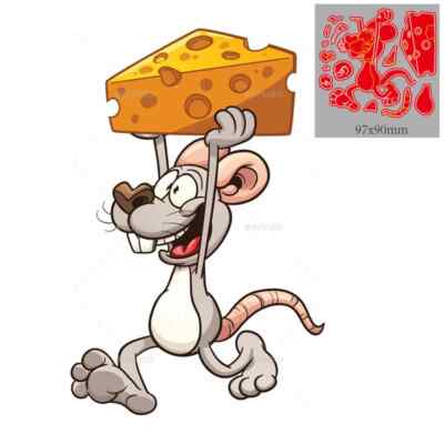Mouse Running With Cheese Metal Cutting Dies Scrapbook Card Making ...