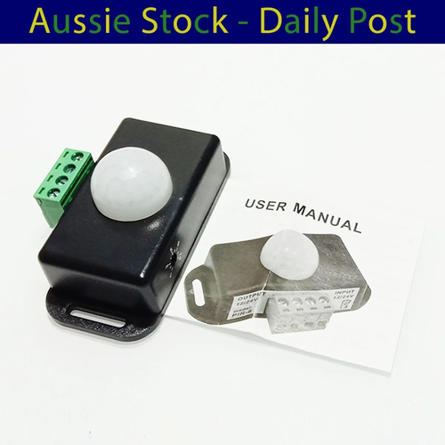 DC 12V 24V 6A Adjustable PIR Motion Sensor Switch Automatic Light ...
