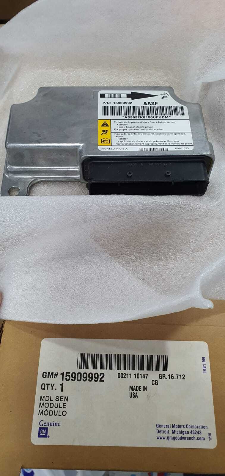 GM GENUINE 2007 HUMMER H3 SRS CONTROL MODULE 15909992 | eBay