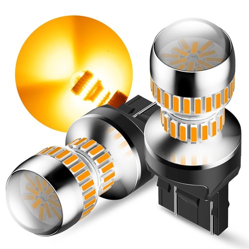 3000K Super Bright 7443 7444 Amber LED Rear Turn Signal Blinker Light ...