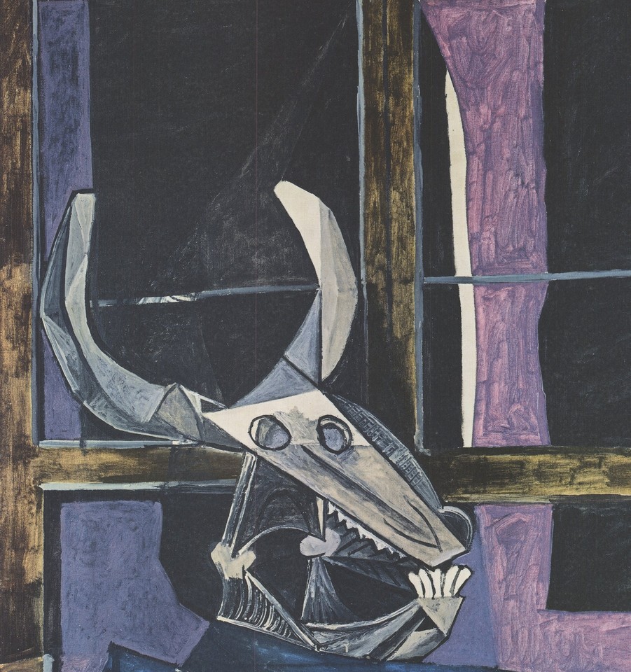 PABLO PICASSO Still Life with Ox Skull 19.75" x 15.75" Offset ...