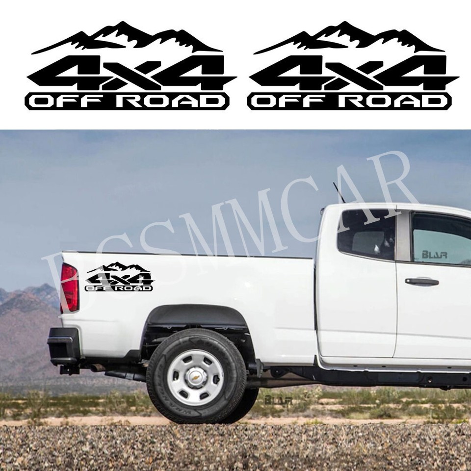 DIY Off Road Mountains Decals PVC Stickers Trim For Car Truck Pickup ...