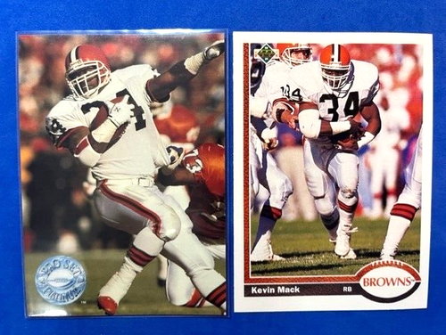 NFL - Kevin Mack 1991 Pro Set Platinum & 1991 Upper Deck Football ...