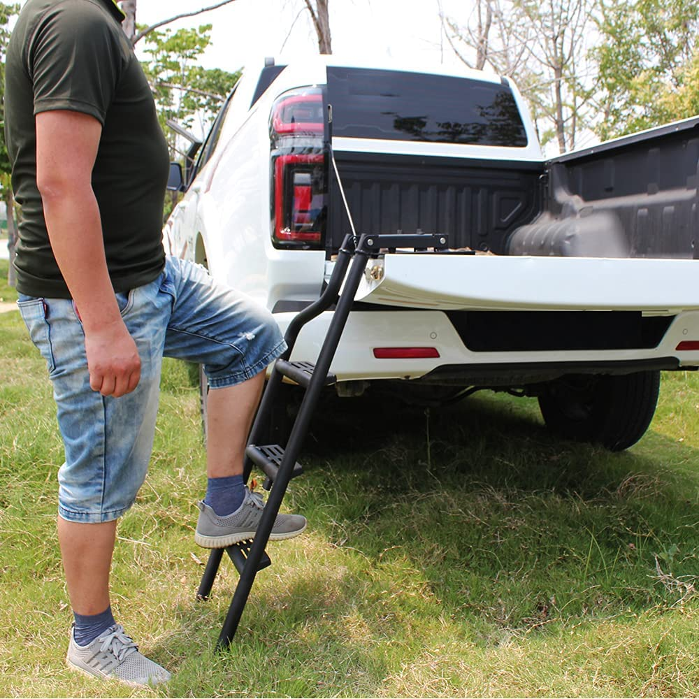 Steel Pickup Foldable Tailgate Step Ladder Fit for Chevrolet Silverado ...