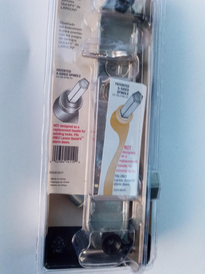 Larson 20297817 Quick Fit Brushed Nickel Handle Set Storm Door Matching ...