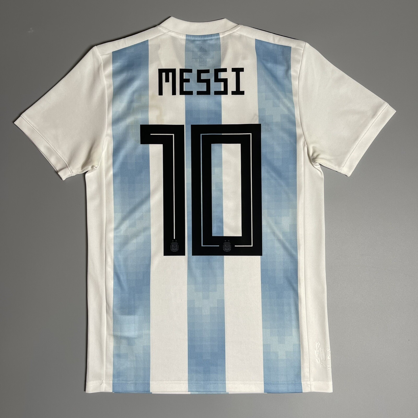 ARGENTINA ADIDAS 2018 WORLD CUP FOOTBALL HOME JERSEY #10 MESSI SIZE “XS ...