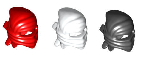 3 LEGO NINJAGO COLE, ZANE & KAI DX HELMETS MASKS RED , BLACK , WHITE ...