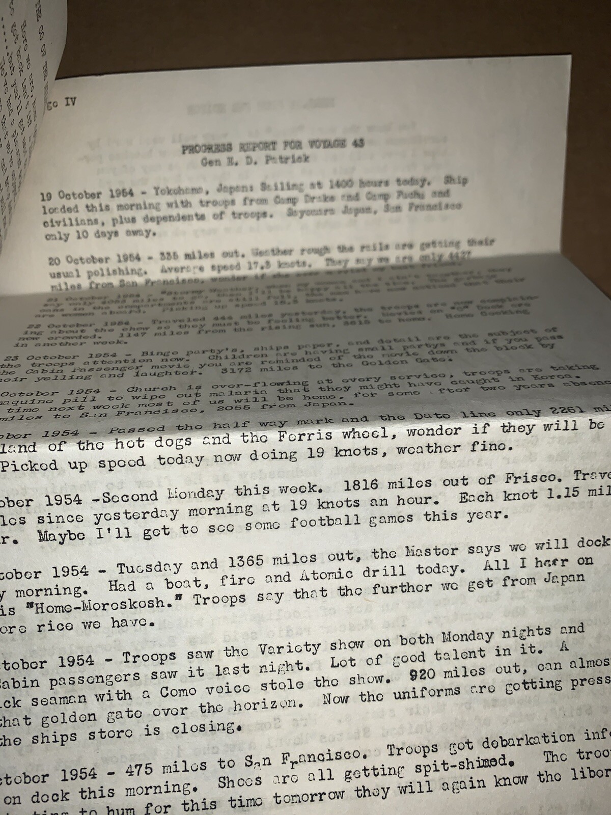 USNS General Edwin D Patrick - Troop Ship's 1954 Newspaper - Voyage 43 ...