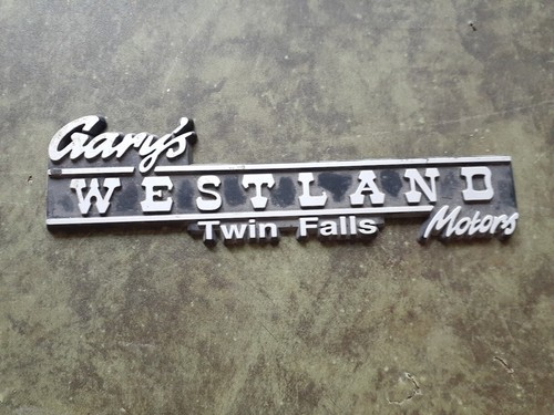 Gary's Westland Motors Twin Falls Idaho Car dealer emblem name plate ...