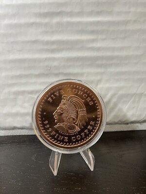 NEW AZTEC CALENDAR 5 OZ .999 FINE CU COPPER ROUND COIN WITH CAPSULE | eBay