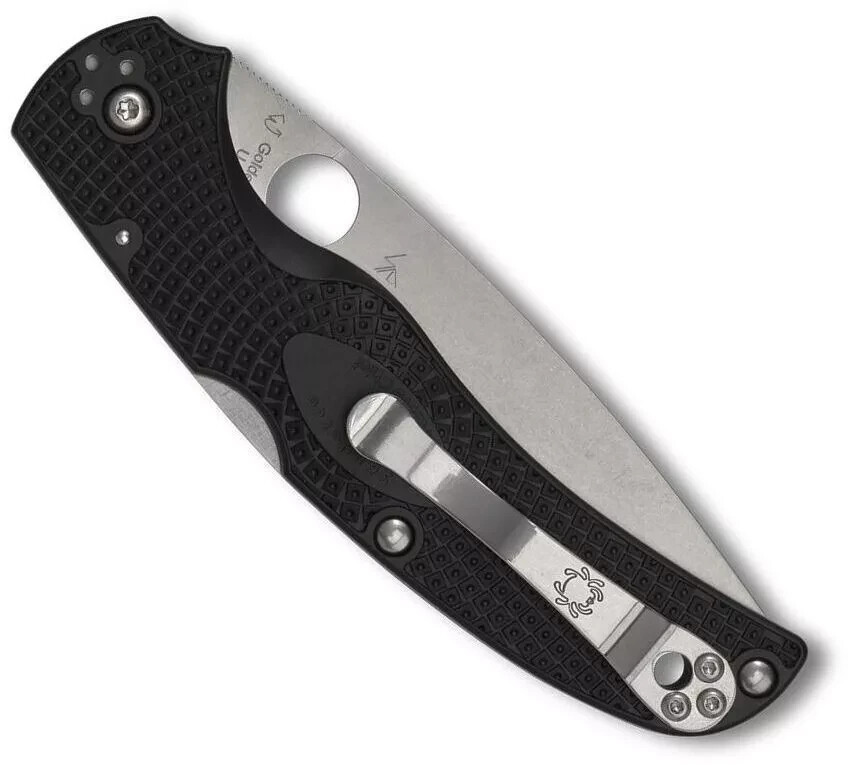 Spyderco Native Chief Black Lightweight Plain Folding 4.02" Pocket ...