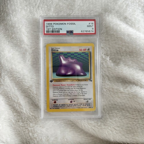 Pokemon Ditto Fossil #18 1st Edition Card PSA 9 MINT WOTC 18/62 | eBay