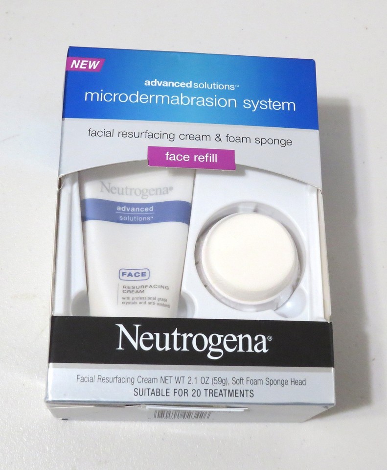 Neutrogena Microdermabrasion System FACE REFILL Facial Cream + Sponge ...