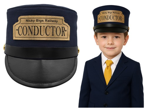 Child Deluxe Polar Navy Express Conductor Hat Train Engineer Costume ...