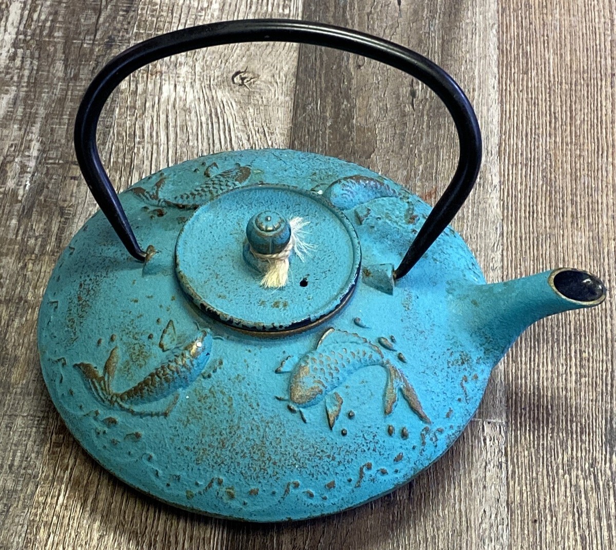 Japanese Cast Iron Koi Teapot Cast Iron Teapot, Japanese Style Koi
