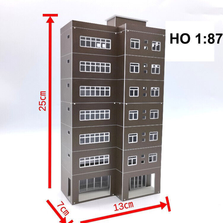1:87 HO Scale Buildings Train Railway Modern Tall Business Office Kit ...