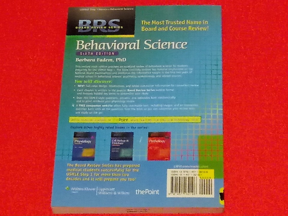 BRS Behavioral Science Book Sixth Edition. | eBay