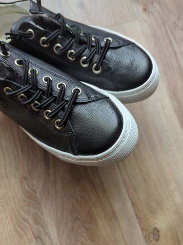 Paul Green Hadley Black Leather Sneakers Womens 7.5 | eBay