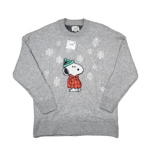 American Eagle Peanuts Oversized Medium Pullover Snoopy Sweater Knit ...