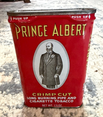 Vintage Prince Albert Crimp Cut Tobacco Tin 1.5oz Great Condition Lid ...
