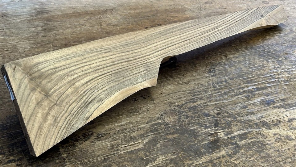 CROTCH AMAZING! GRAIN CURLY English Walnut Rifle Blank Gunstock Stock ...