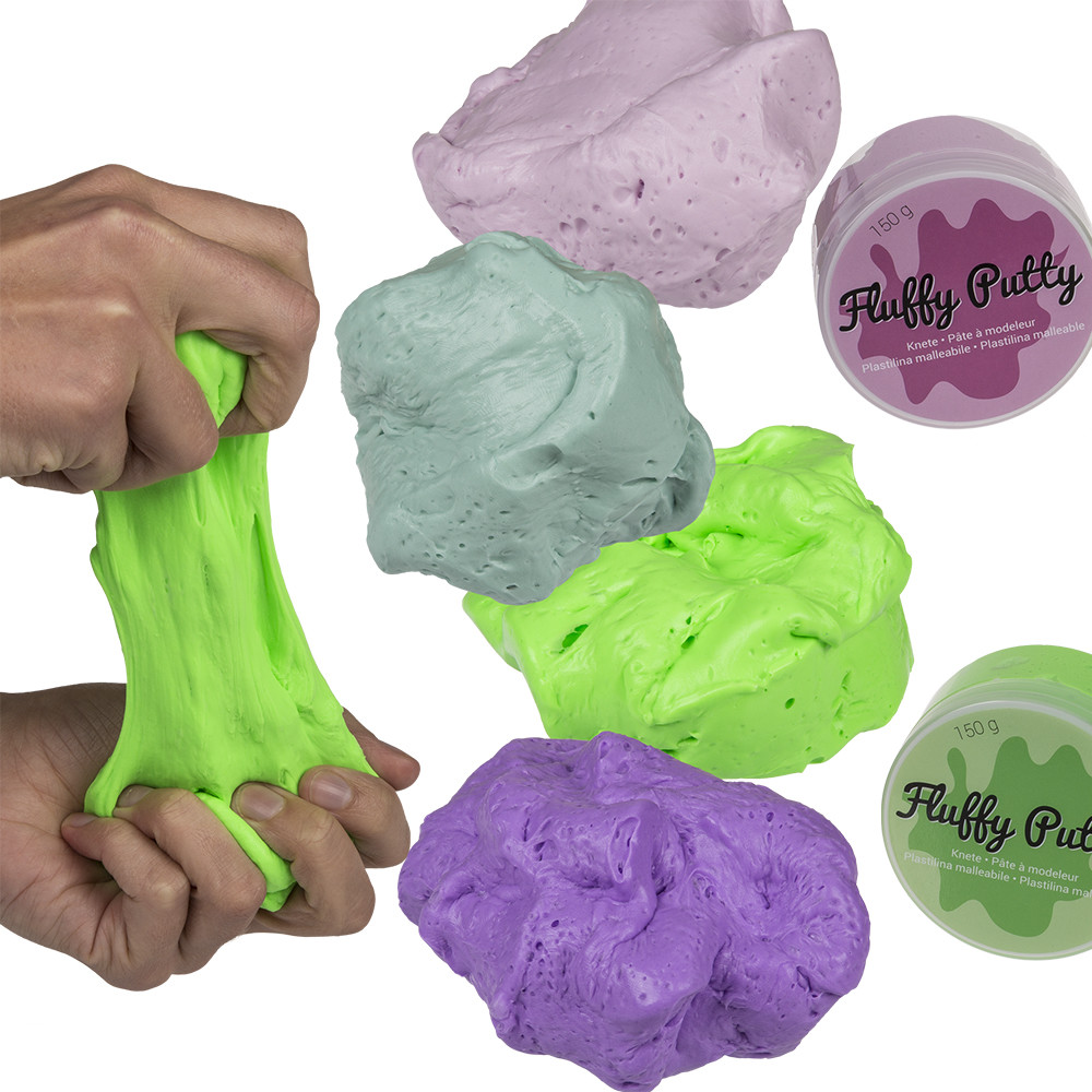 Fluffy Knet Schleim Foam Slime Farbwahl Floam Putty Slimey Glibber Anti ...