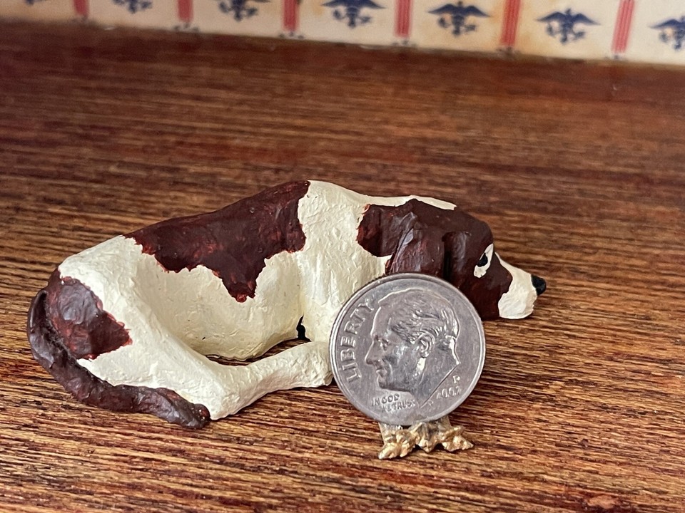 Dollhouse 1:12 scale ceramic hound dog | eBay