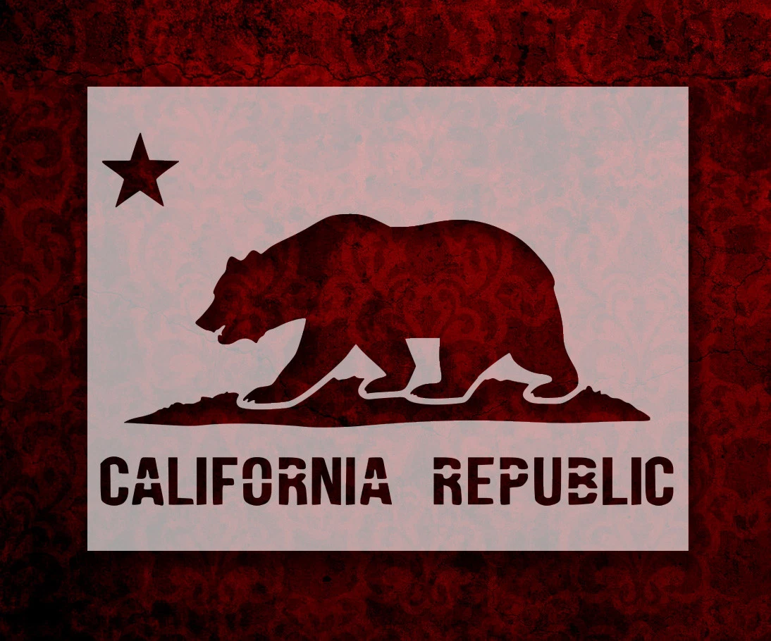 California Bear Stencil