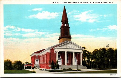 Postcard Winter Haven FL First Presbyterian Church | eBay