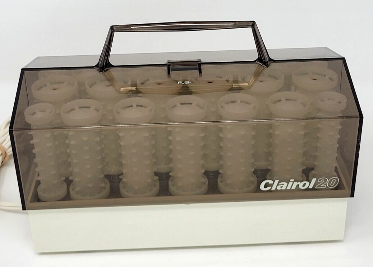 VTG Clairol 20 Style Setter Model C 20 S-Z Denmark Hot Rollers wax core ...