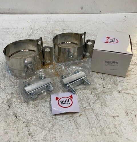 6 Boxes of 2 Pcs Evil Energy 4" Exhaust Claps Stainless Steel (12 Qty ...