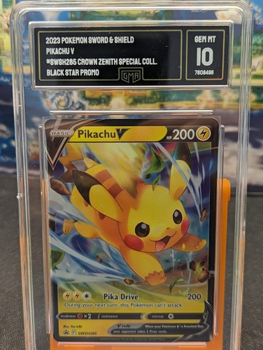 Holo Shift ERROR! 10 Mint PIKACHU Pokemon Card Crown Zenith Swsh285 GMA ...