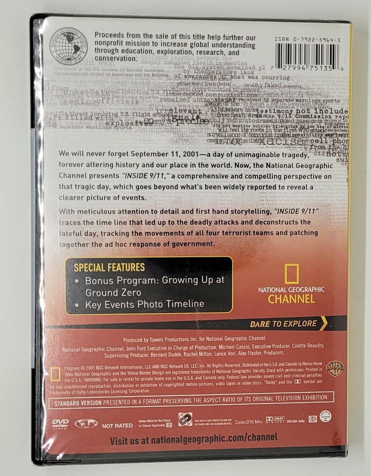 National Geographic - Inside 9/11 DVD NEW 2-Disc Set 727994751359| eBay
