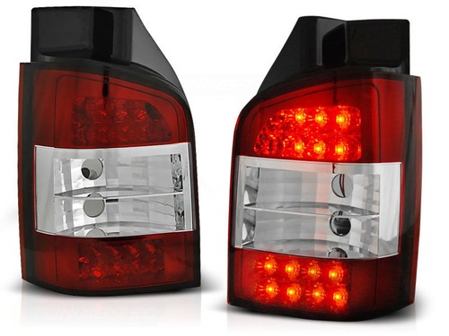 LED Taillights Crystal Red For VW T5 03-09 Rear lamps assembly | eBay