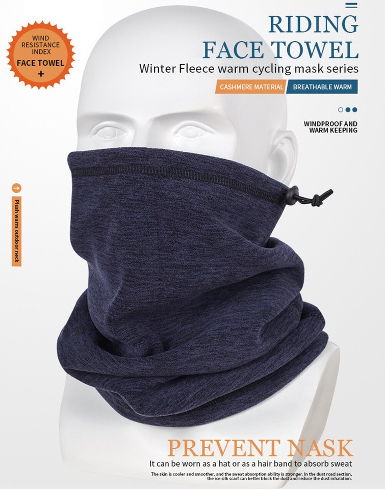 Winter Neck Gaiter Mask Ski Fleece Warm Windproof Face Cover Scarf for ...