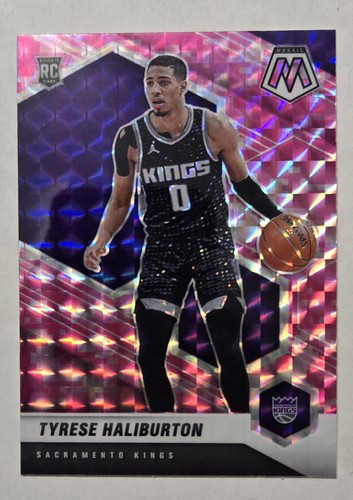 2020-21 Mosaic Tyrese Haliburton Camo Pink Prizm Rookie Card RC #204 ...