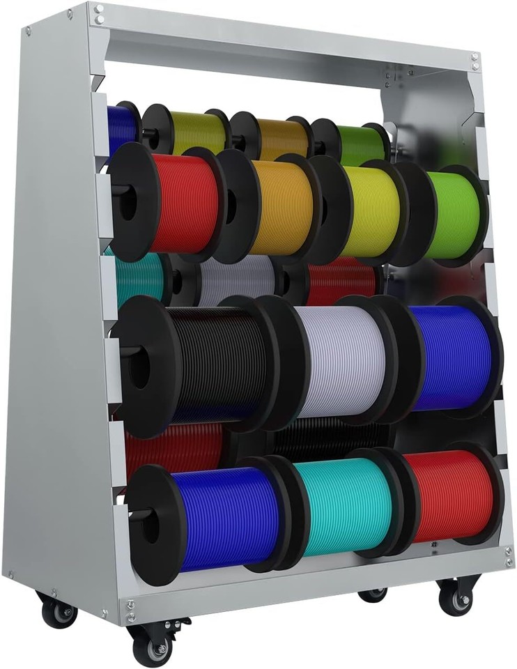 Heavy Duty Wire Spool Dispenser Cable Holder Wire Coil Rack Display ...