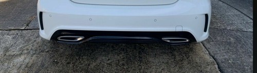 Genuine Mercedes-Benz W176 A-Class REAR Bumper Gloss Black Diffuser ...