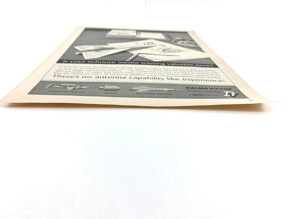 Vintage Magazine Ad, DALMO VICTOR. 1969. B&W. | eBay