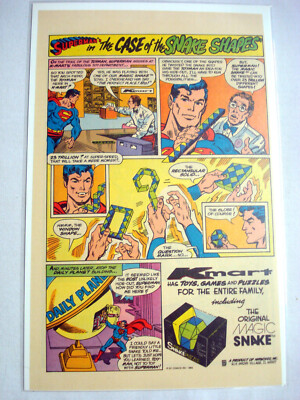 1982 Hirscho Magic Snake Puzzle Color Ad With Superman | eBay