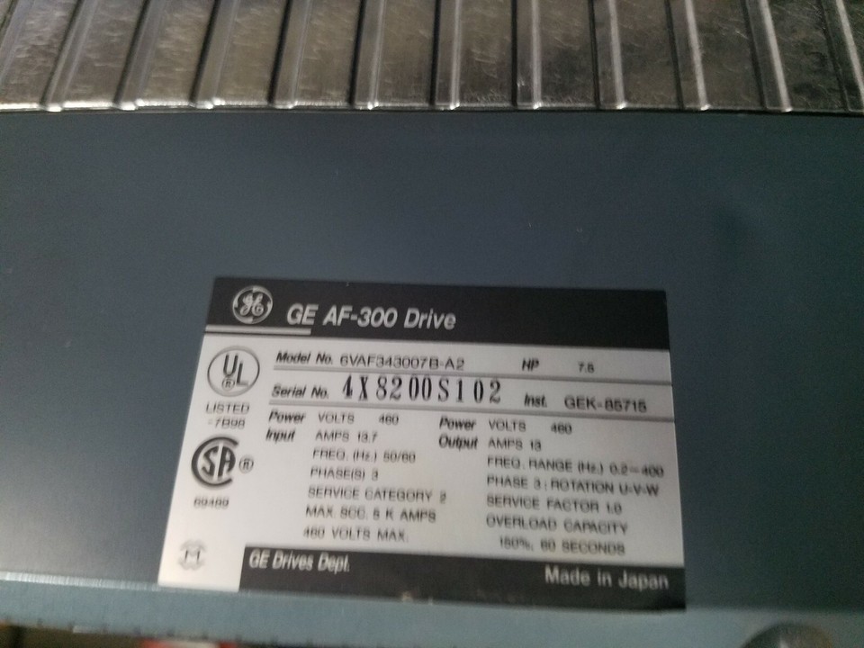 GE AF-300 DRIVE 7.5HP 6VAF343007B-A2 | eBay