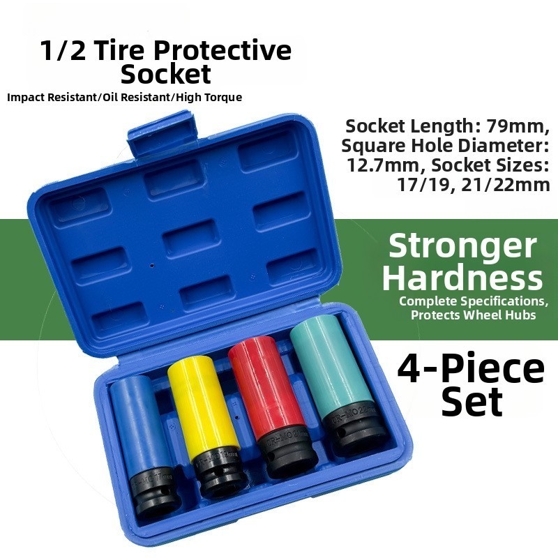 Tire Socket Set Lug Nut Tool Chrome Vanadium Steel (CR-V) Aluminum ...