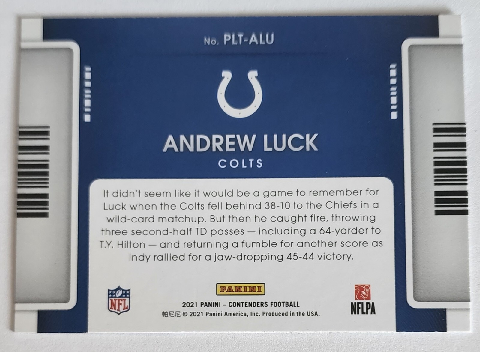 2021 Contenders Football Ruby Red Playoff Ticket Andrew Luck ...