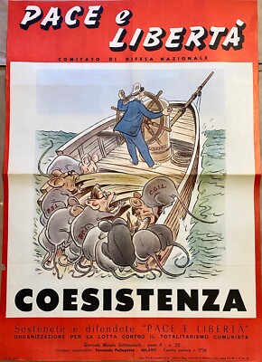 Peace And Liberta' - Poster Original Propaganda -comitato By Protection ...