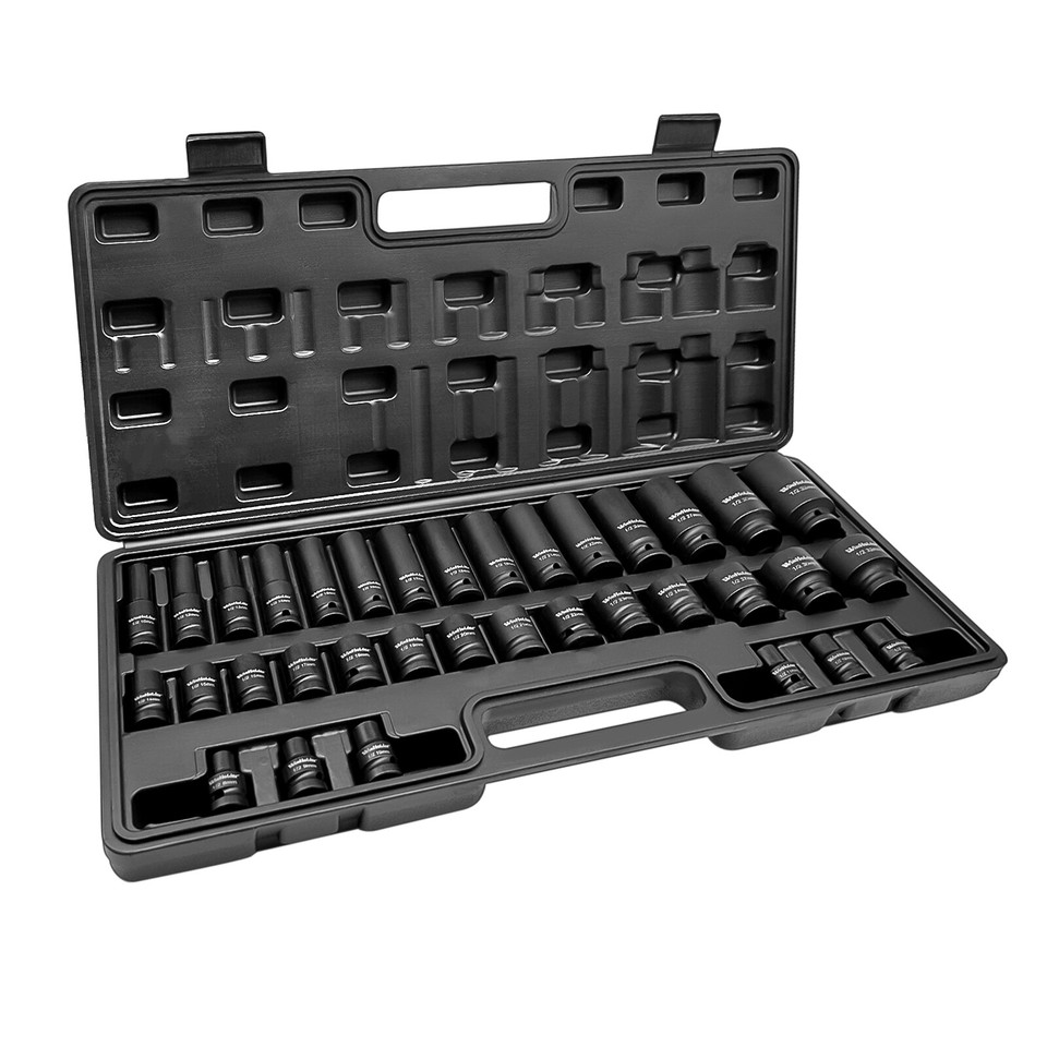 35PCS 6 Point DEEP IMPACT AIR SOCKET Set 1/2"Dr 8mm-32mm Hex Sockets ...