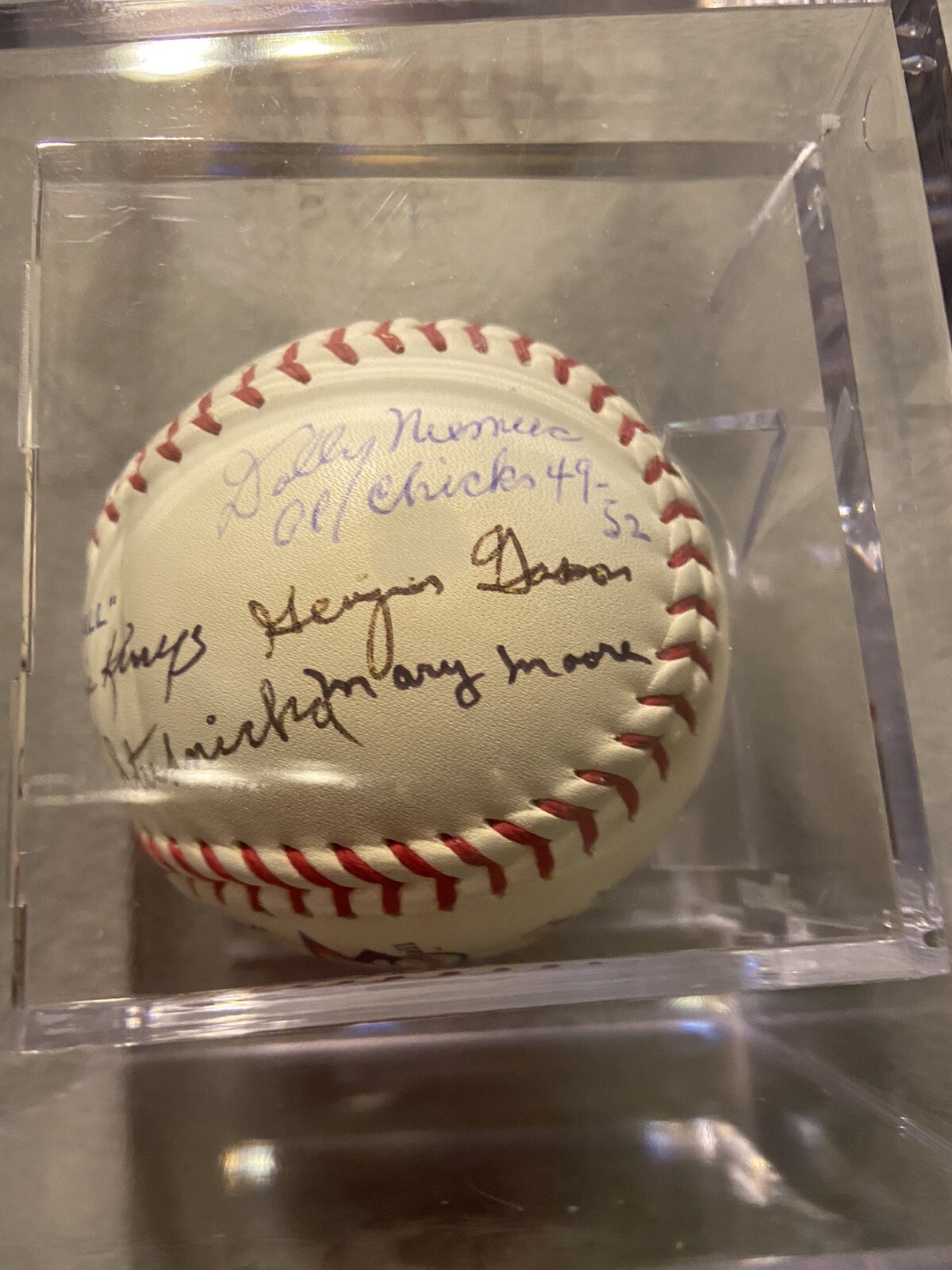AAGPBL SIGNED BASEBALL 16 Players W/Letter of Authenticity Signed In ...